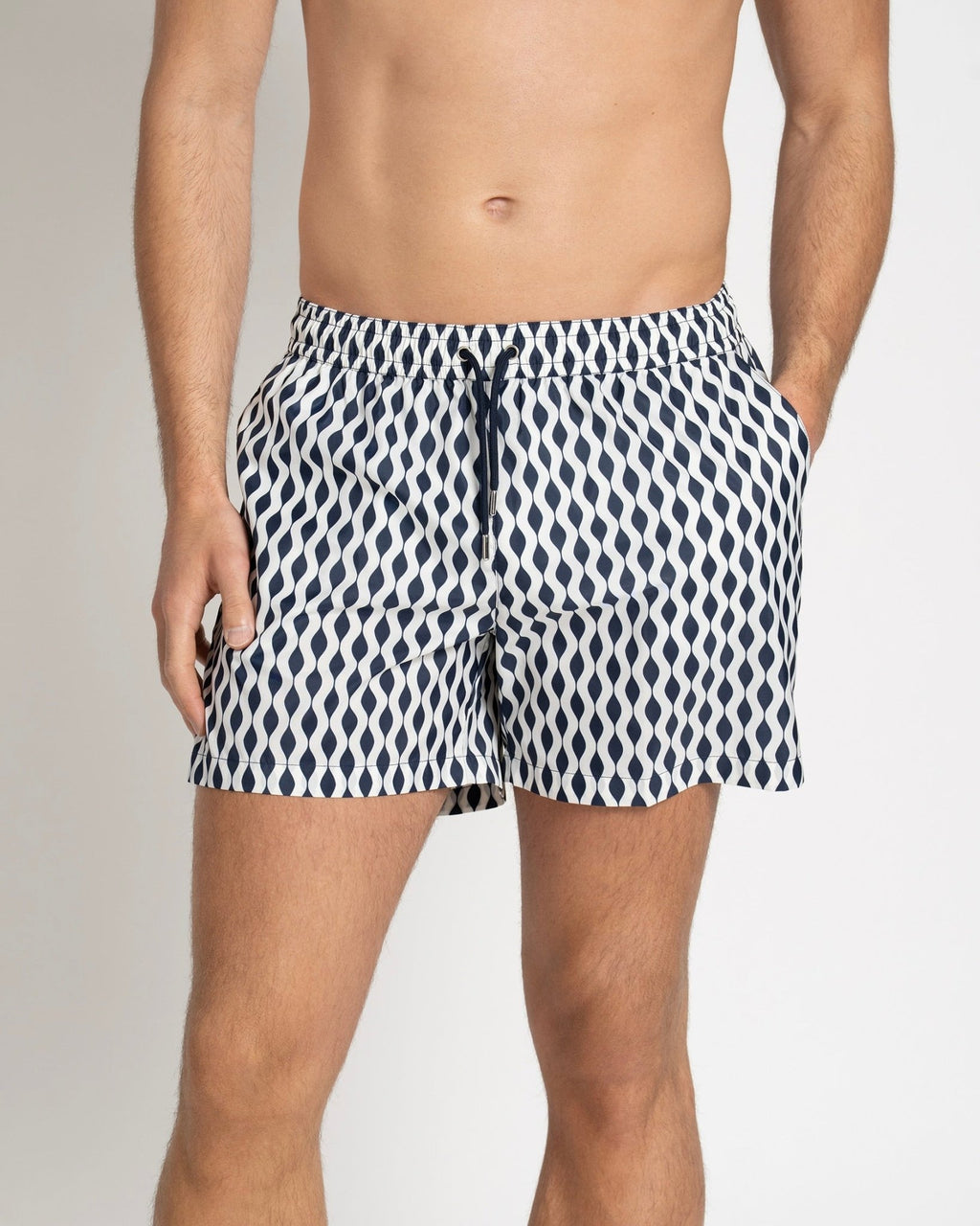 Classic Swim Shorts Navy Waves – THE RESORT CO