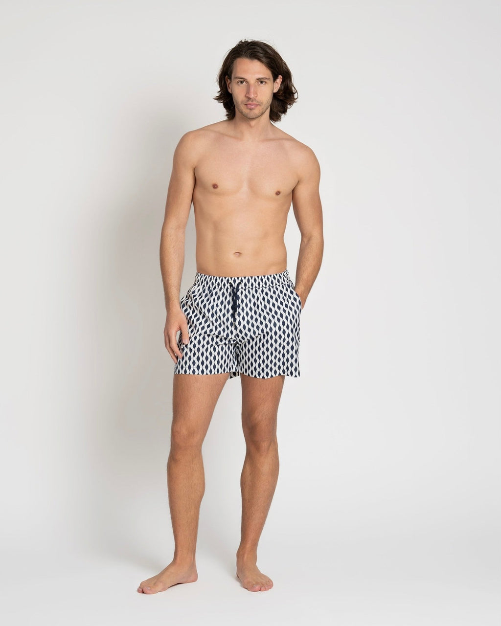 Classic Swim Shorts Navy Waves – THE RESORT CO